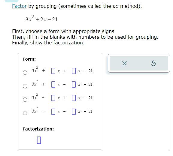 Solved Factor by grouping (sometimes called the | Chegg.com