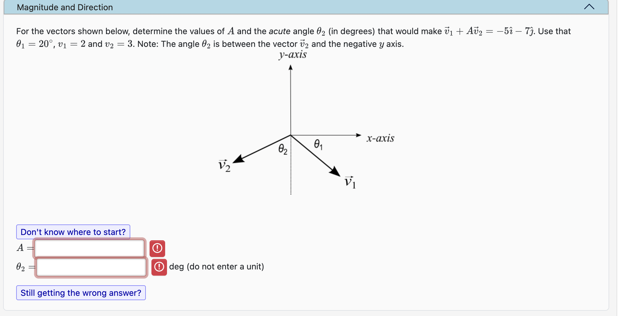 Solved Magnitude and DirectionFor the vectors shown below, | Chegg.com