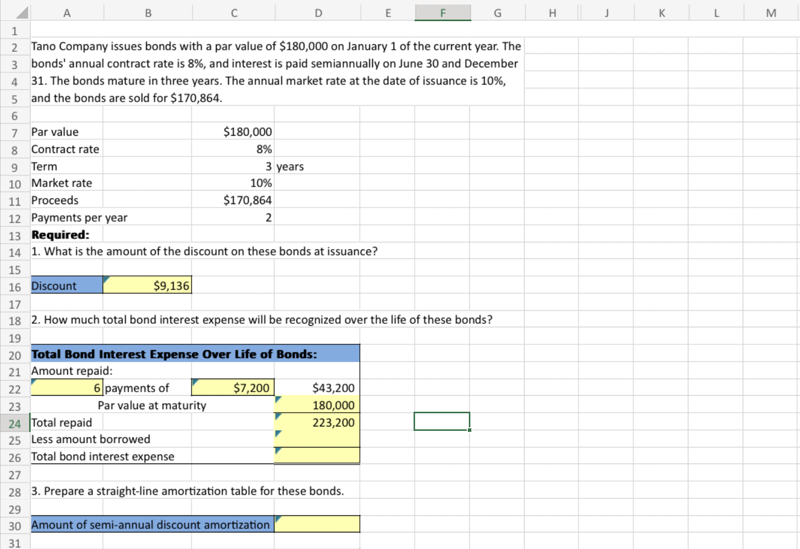 Solved Tano Company issues bonds with a par value of | Chegg.com