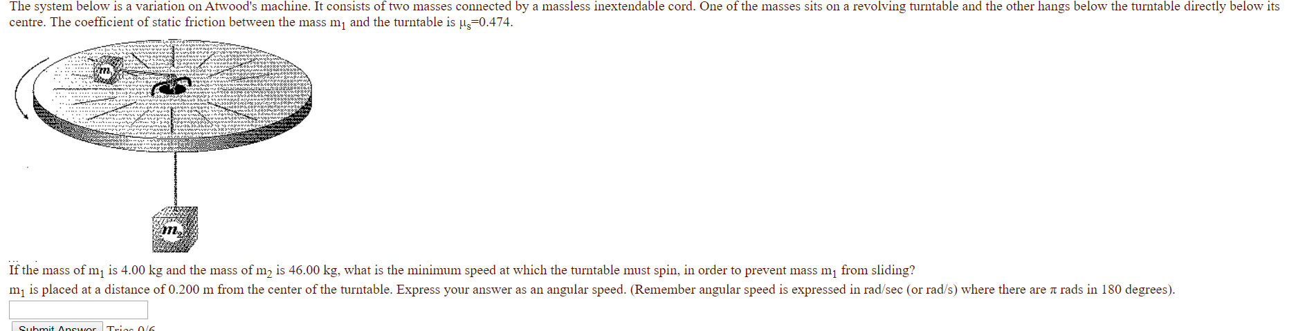 Solved The system below is a variation on Atwood's machine. | Chegg.com