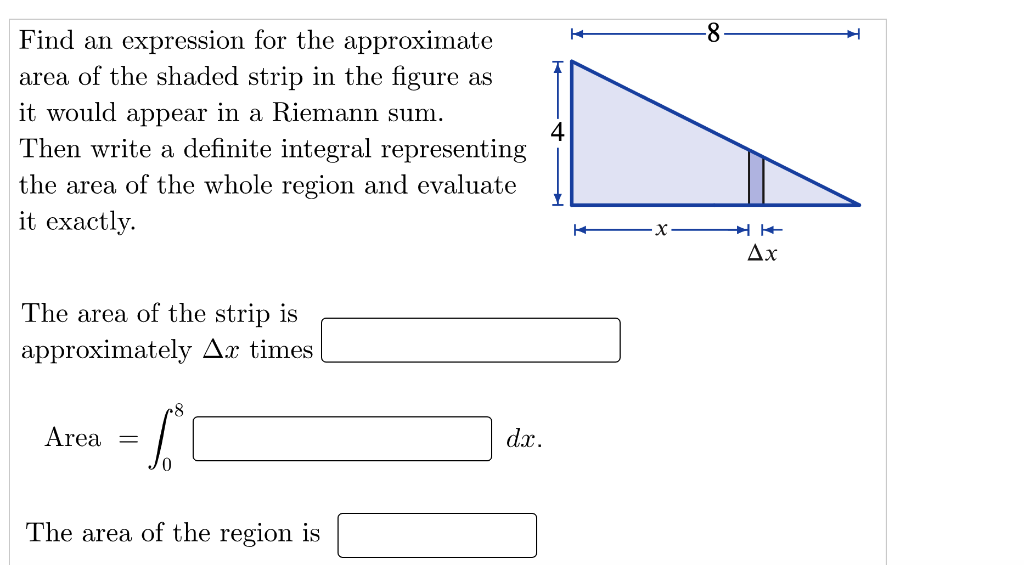 Solved Find an expression for the approximate area of the | Chegg.com