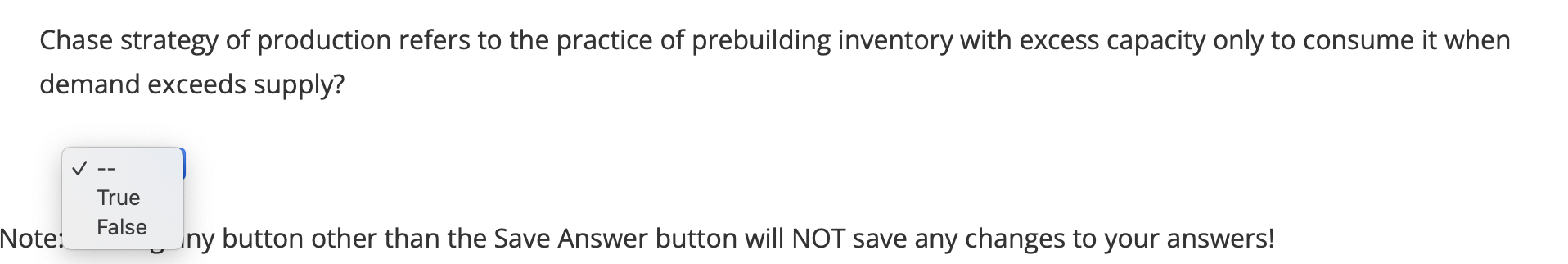 Solved Chase strategy of production refers to the practice | Chegg.com