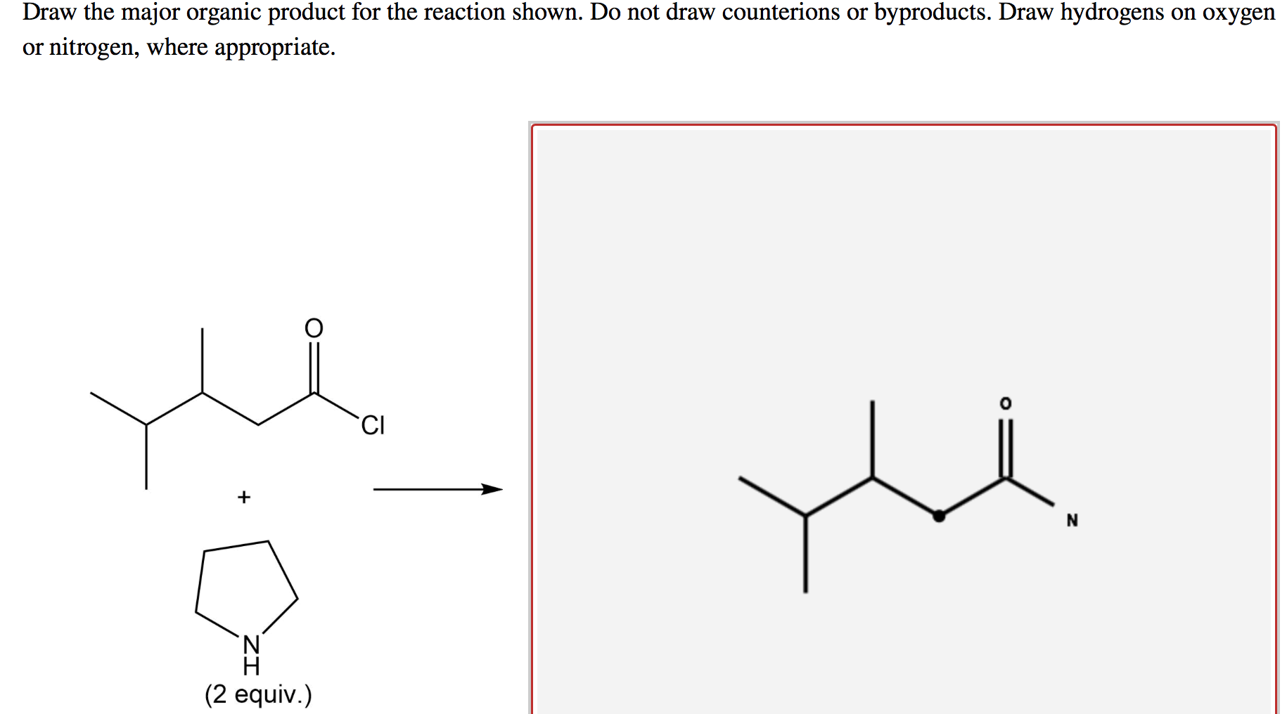Solved Draw The Major Organic Product For The Reaction Chegg