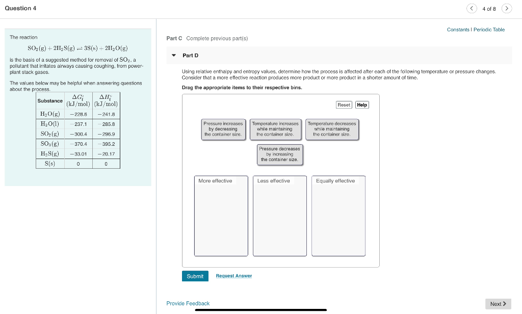 Solved Question 4 4 of a Constants Periodic Table Part C | Chegg.com