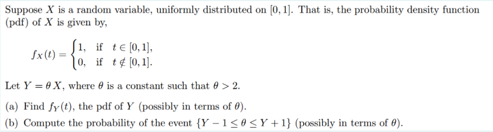 Solved Suppose X is a random variable, uniformly distributed | Chegg.com