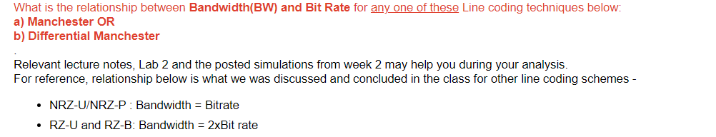 Solved What is the relationship between Bandwidth(BW) and | Chegg.com