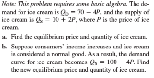 Solved Note: This problem requires some basic algebra. The | Chegg.com