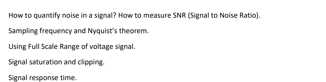 Solved How to quantify noise in a signal? How to measure SNR | Chegg.com