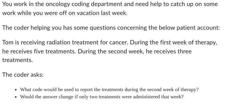 Solved The coder asks:What CPT code would be used to report | Chegg.com