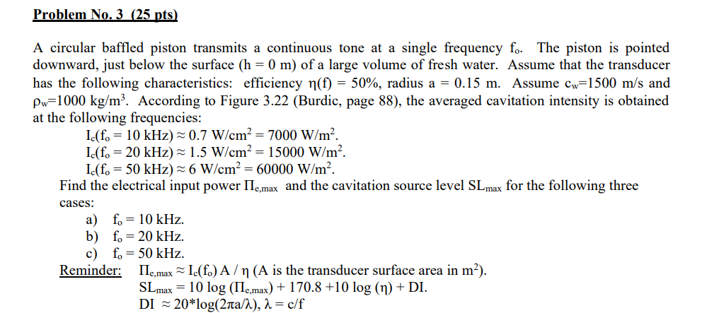 Solved A circular baffled piston transmits a continuous tone | Chegg.com
