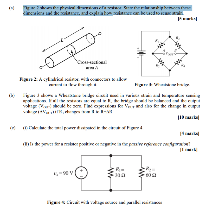Solved Figure 2 shows the physical dimensions of a resistor. | Chegg.com