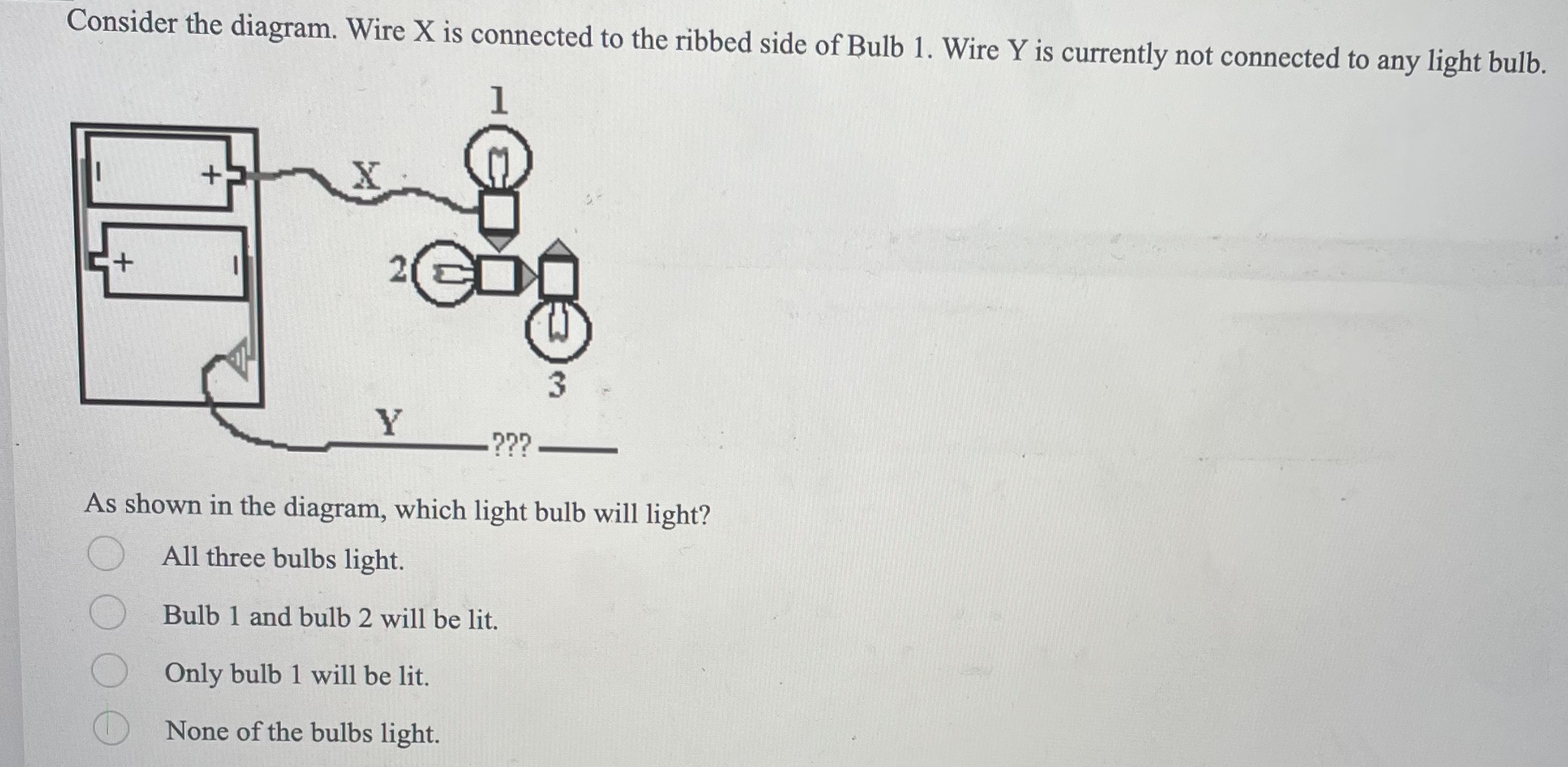 Solved Consider the diagram. Wire X is connected to the | Chegg.com