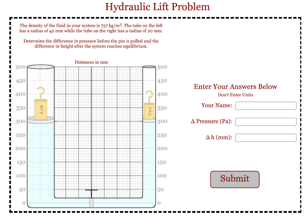 Solved Hydraulic Lift Problem In this program you are to | Chegg.com