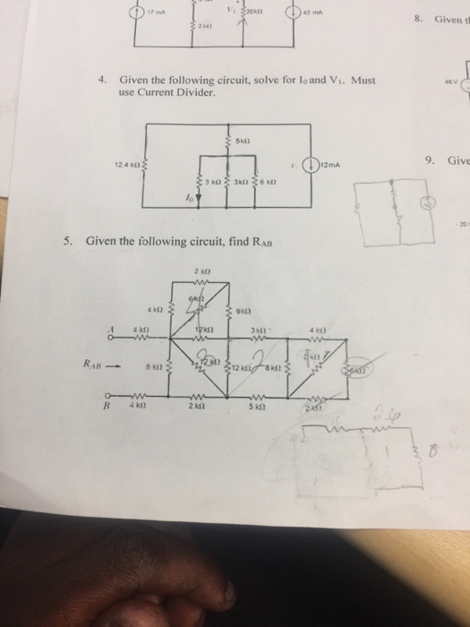Solved Given the following circuit, solve for I_o and V_1. | Chegg.com