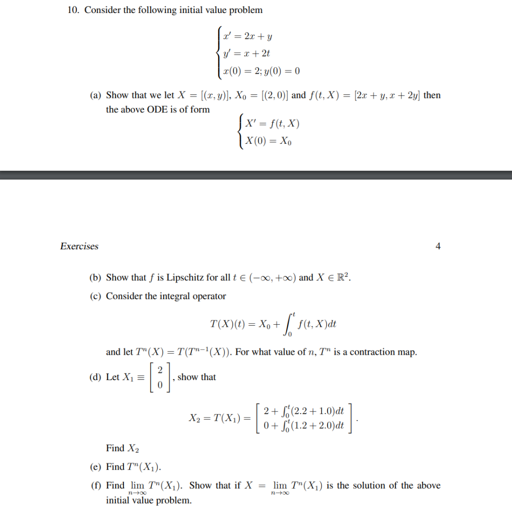 10. Consider the following initial value problem | Chegg.com
