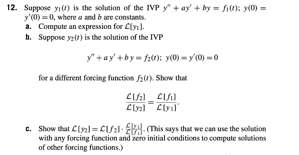 Solved Suppose y1(t) is the solution of the IVP | Chegg.com
