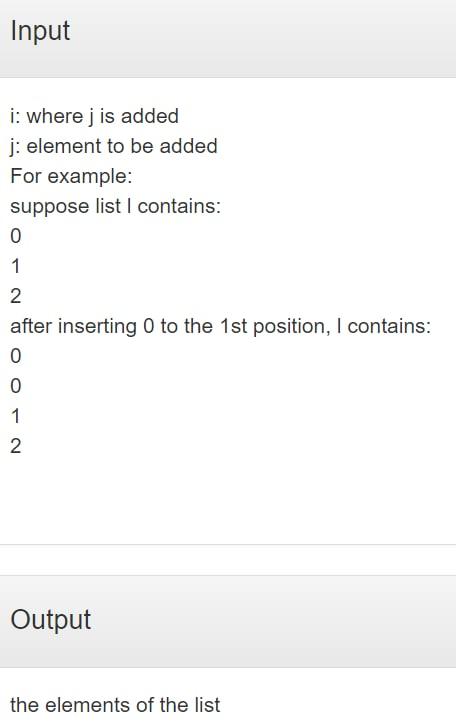 Solved C++ insert an element to the ith position in the | Chegg.com