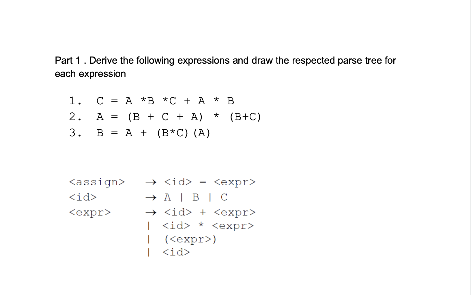 Solved Part 1. Derive the following expressions and draw the | Chegg.com