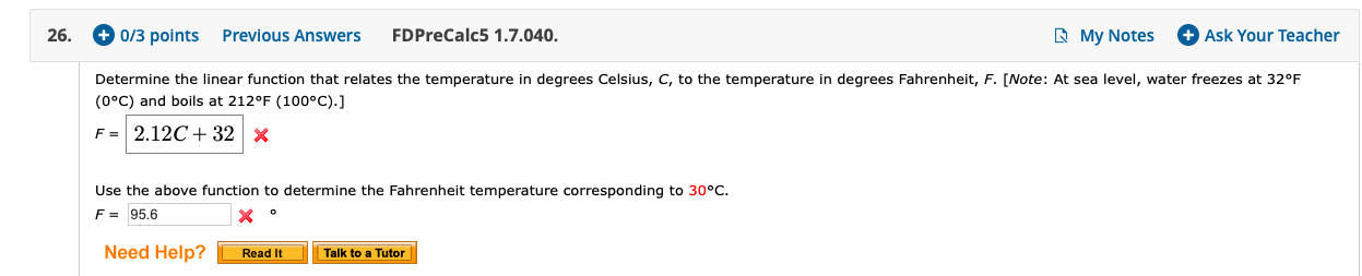 Solved 26. + 0/3 points Previous Answers FD PreCalc5 | Chegg.com