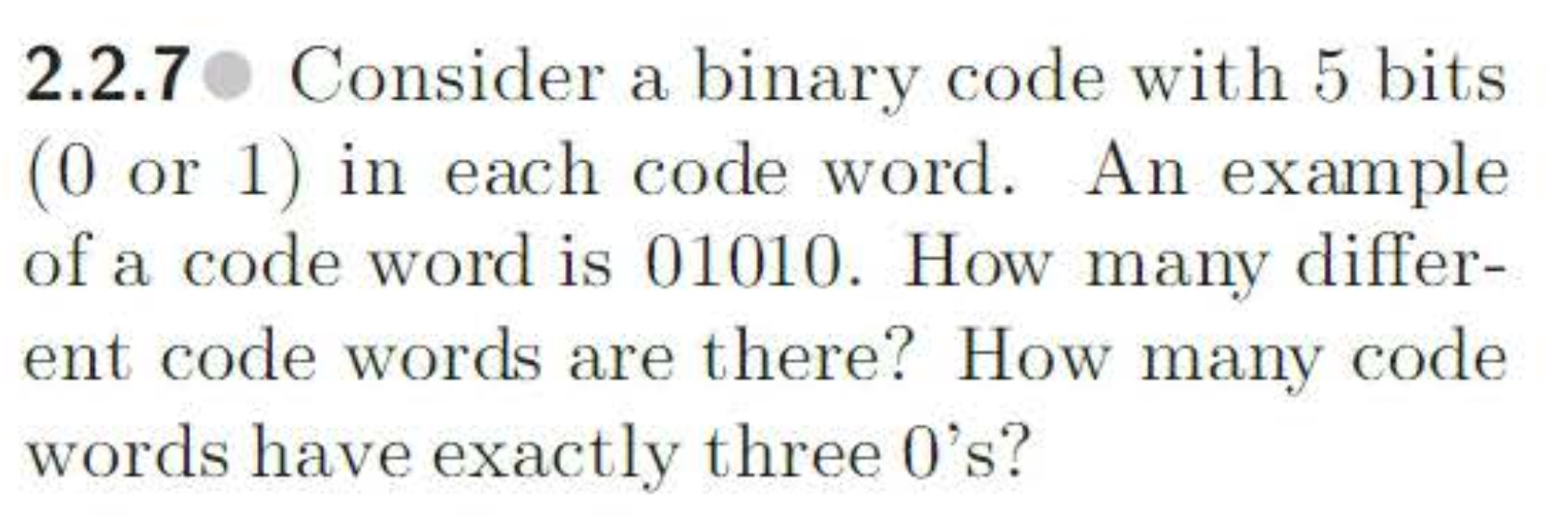 Solved 227 ﻿consider A Binary Code With 5 ﻿bits0 ﻿or 1 