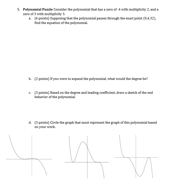 Solved 5. Polynomial Puzzle Consider the polynomial that has | Chegg.com