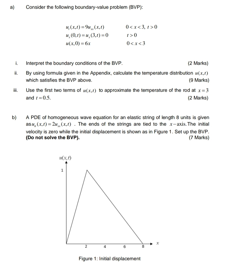 Solved a) Consider the following boundary-value problem | Chegg.com