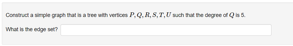Solved Construct A Simple Graph That Is A Tree With Vertices 