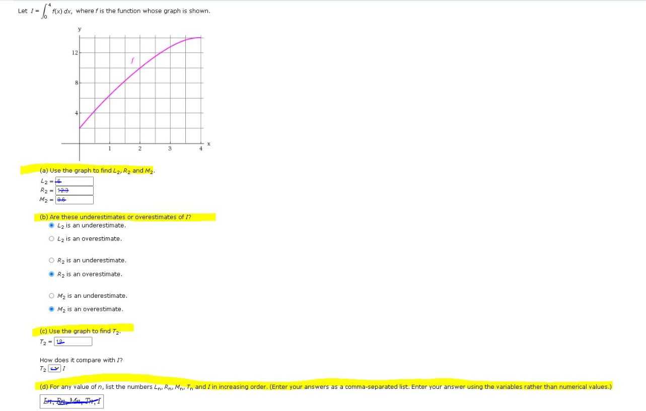 Solved Let 1 = - 69 f(x) dx, where f is the function whose | Chegg.com