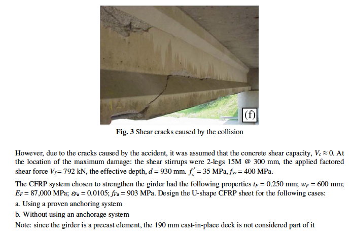 Fig. 3 Shear cracks caused by the collision | Chegg.com