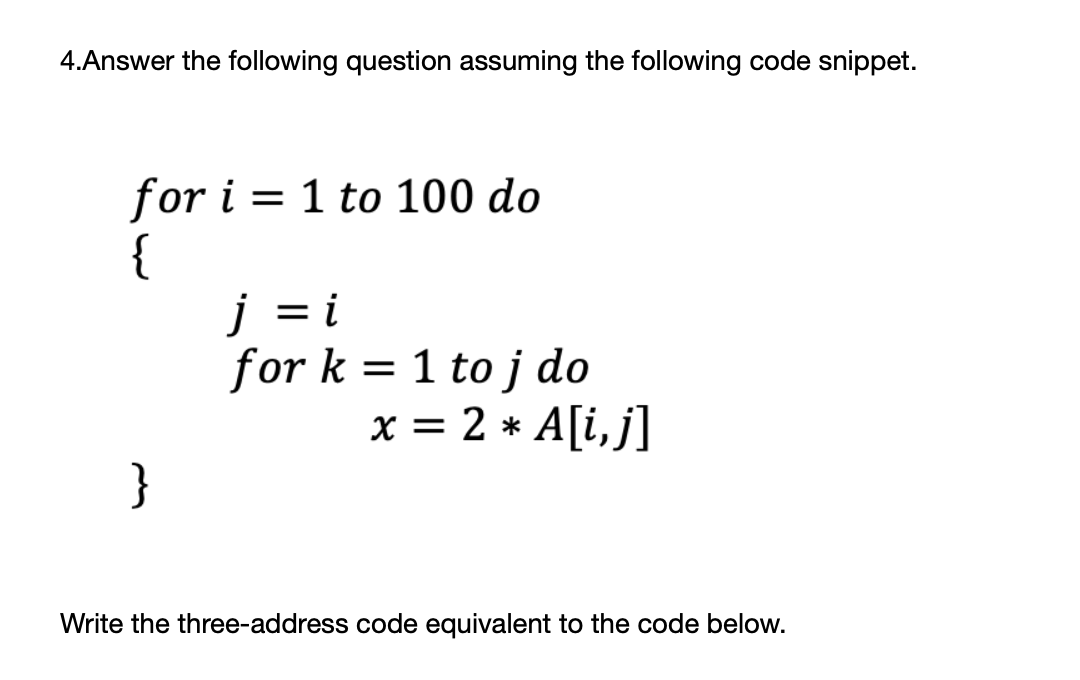 Solved 4.Answer the following question assuming the | Chegg.com Solved 4.Answer the following question assuming the | Chegg.com
