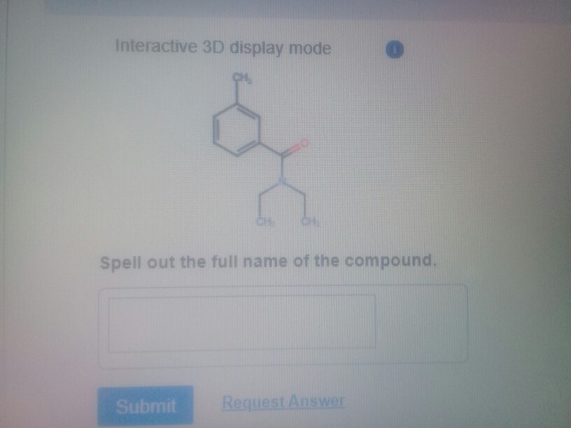 Solved Interactive 3D display mode HC Spell out the full | Chegg.com