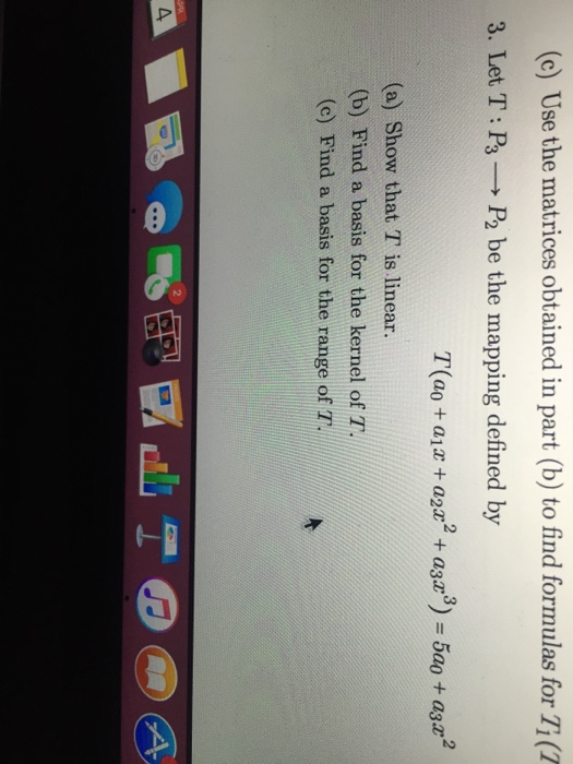 Solved Let T: P_3 rightarrow P_2 be the mapping defined by | Chegg.com