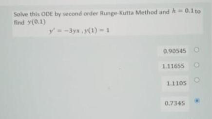 Solved Solve this ODE by Heun's Method and h = 0.1 to find | Chegg.com