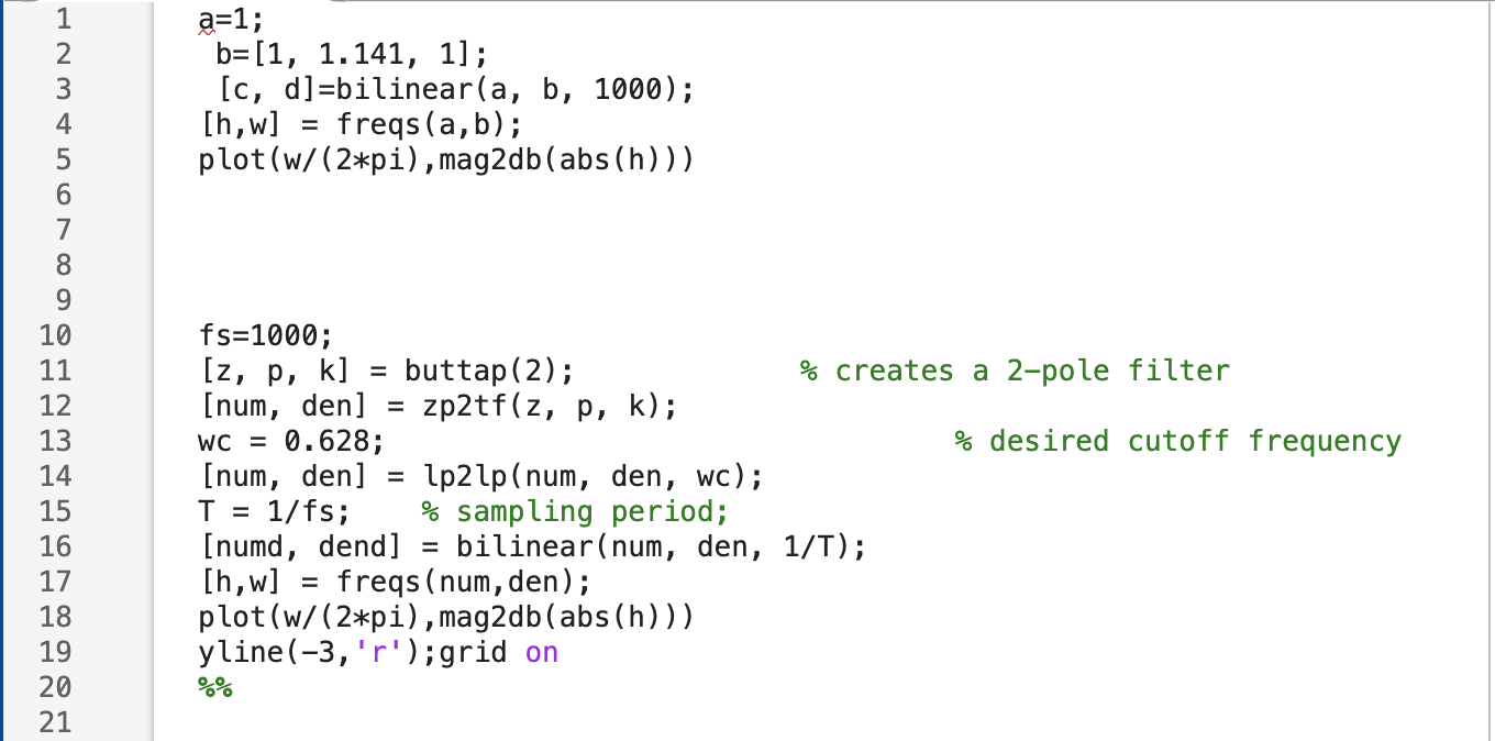 Solved L23456789 1 10 11 12 13 14 15 16 17 18 19 20 21 a=1; | Chegg.com