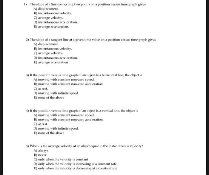Solved 1) The slope of a line connecting two points on a | Chegg.com