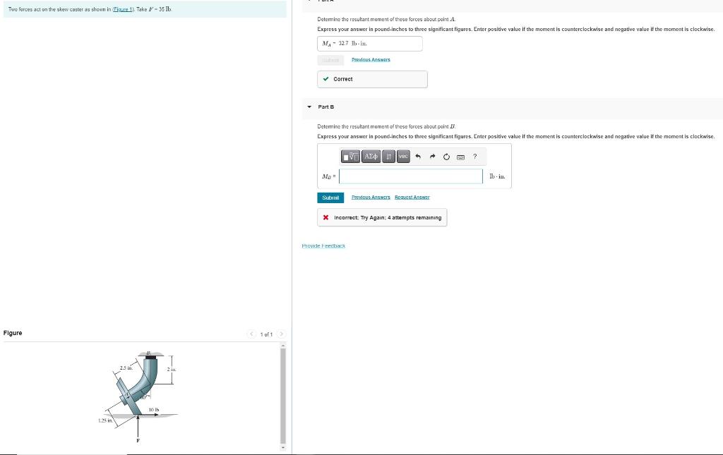 Solved Two forces act on the skew caster as shown in Eigee | Chegg.com Solved Two forces act on the skew caster as shown in Eigee | Chegg.com