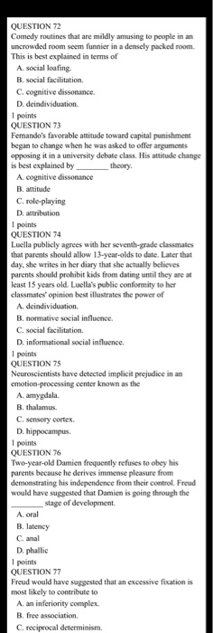 Solved QUESTION 72 Comedy routines that are mildly amusing | Chegg.com