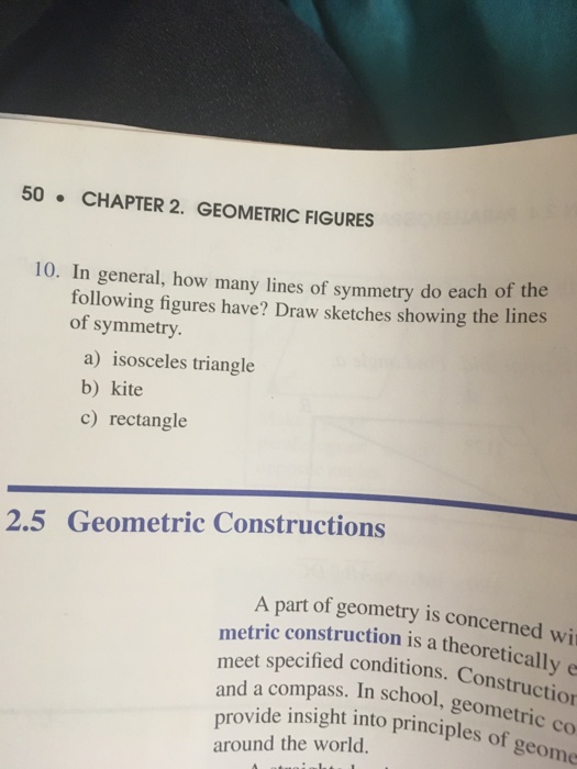 Solved 50 · CHAPTER 2, GEOMETRIC FIGURES 10. In general, how | Chegg.com