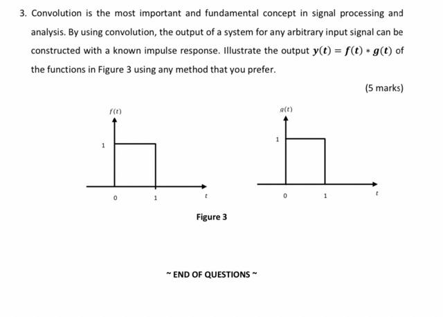 Solved 3. Convolution is the most important and fundamental | Chegg.com