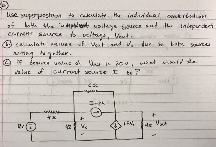 Solved (a) Use superposition to calculate the individual | Chegg.com