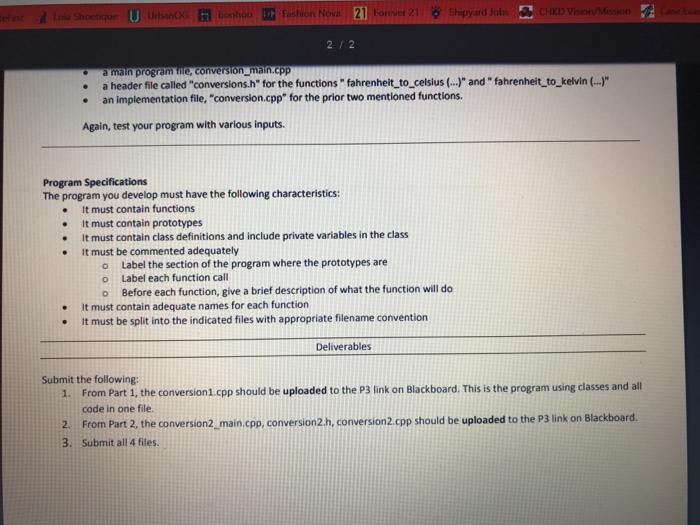 Solved CSC 260-Computer Programming II Program 3 (Due March | Chegg.com