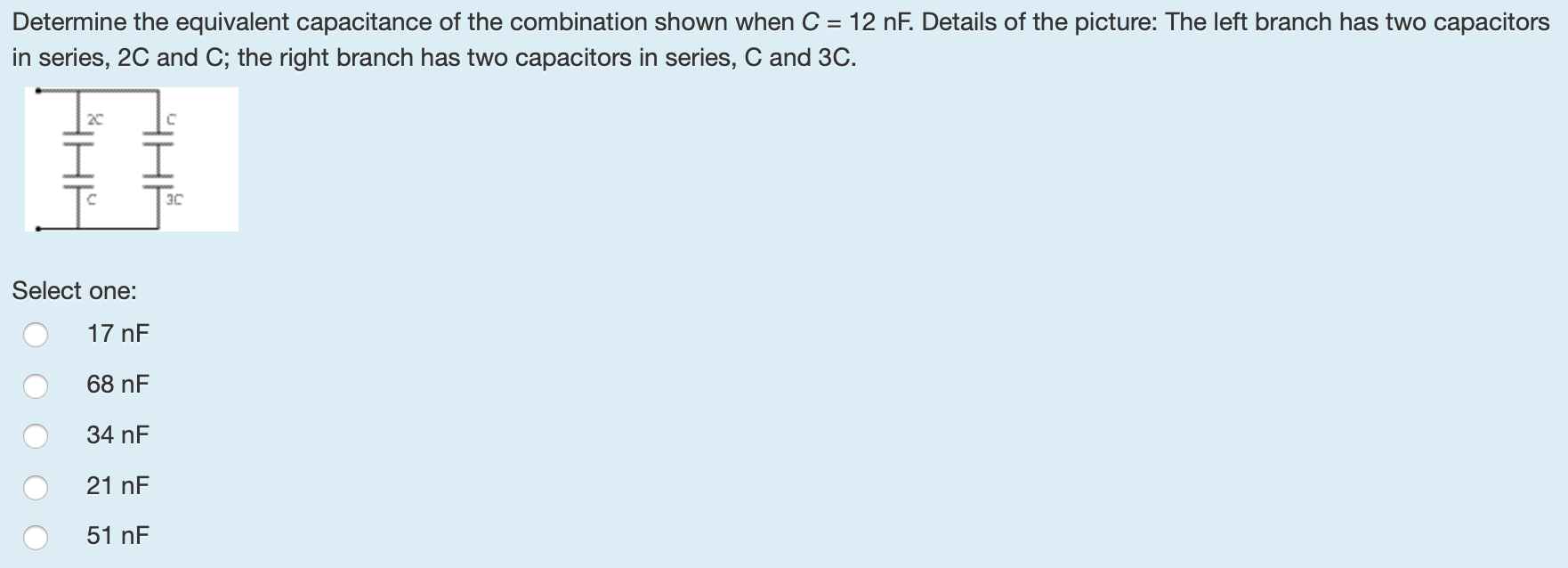 Solved Determine the equivalent capacitance of the | Chegg.com