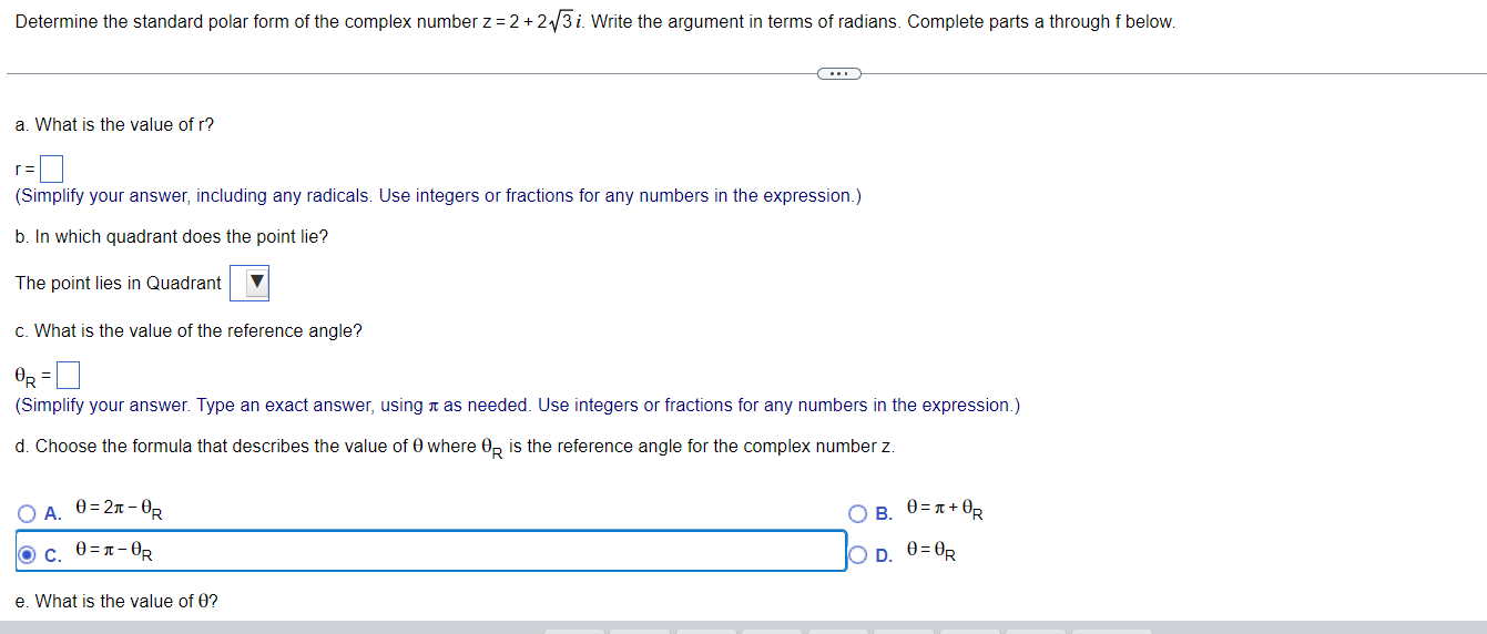 Solved Determine the standard polar form of the complex | Chegg.com