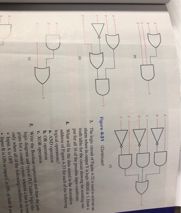 Figure 4-31 (Continued) 3. The logic circuit of | Chegg.com