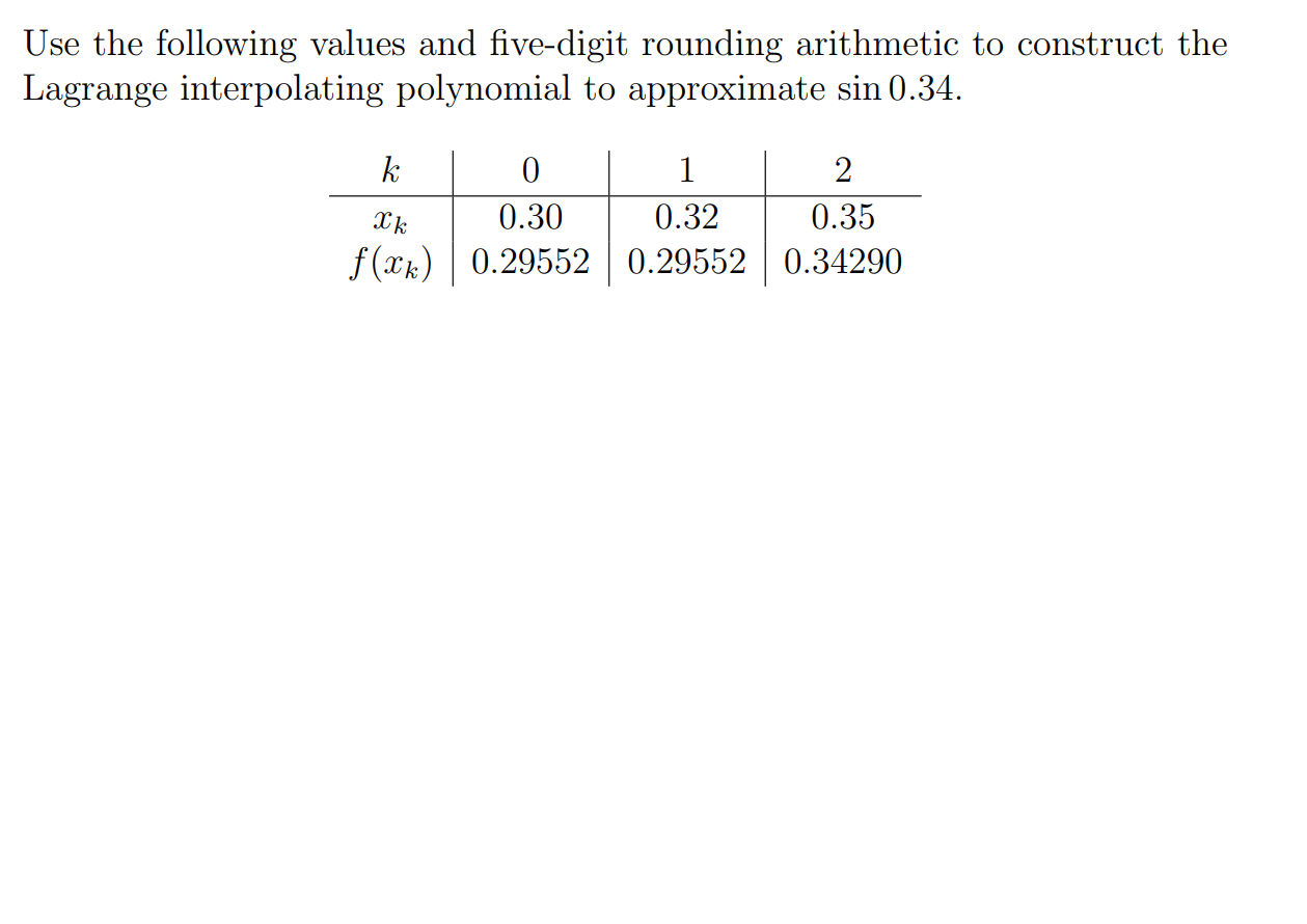 Solved Use the following values and five-digit rounding | Chegg.com
