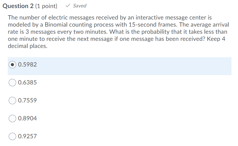 Solved Question 2 (1 point) Saved The number of electric | Chegg.com