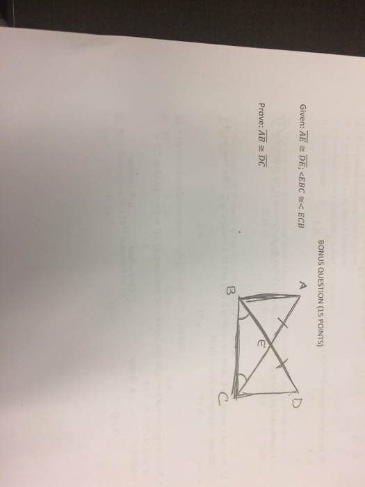Solved Given: AE bar approximately equal to DE bar;