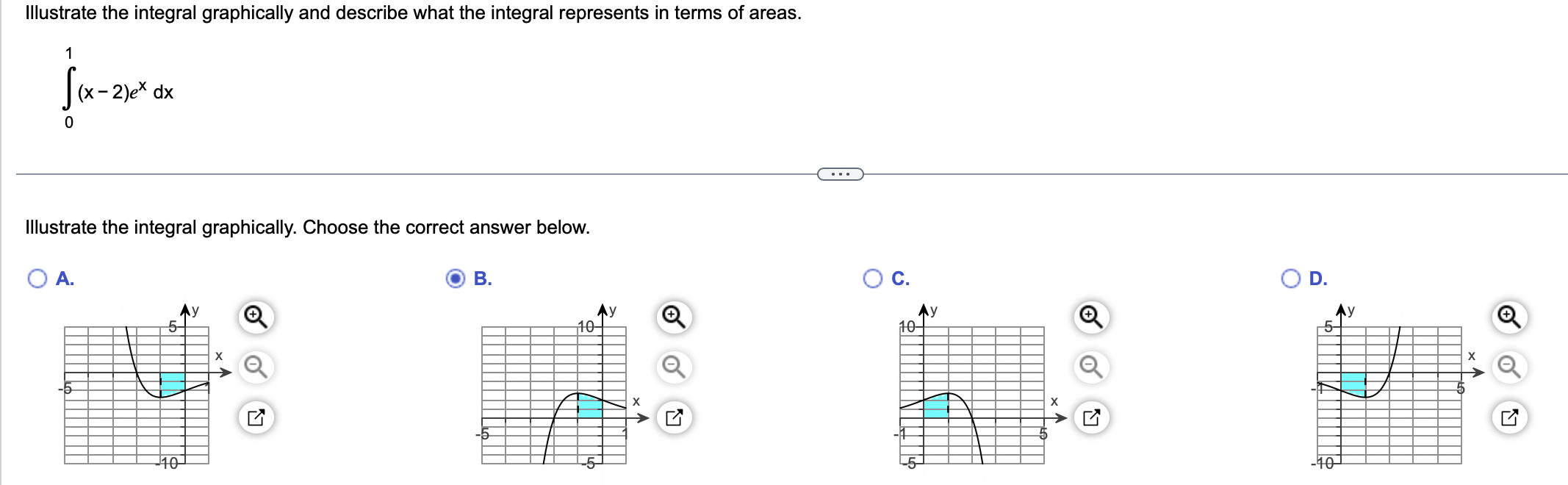 Solved Illustrate the integral graphically and describe what | Chegg.com