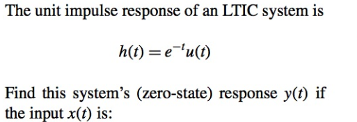 Solved The unit impulse response of an LTIC system is Find | Chegg.com