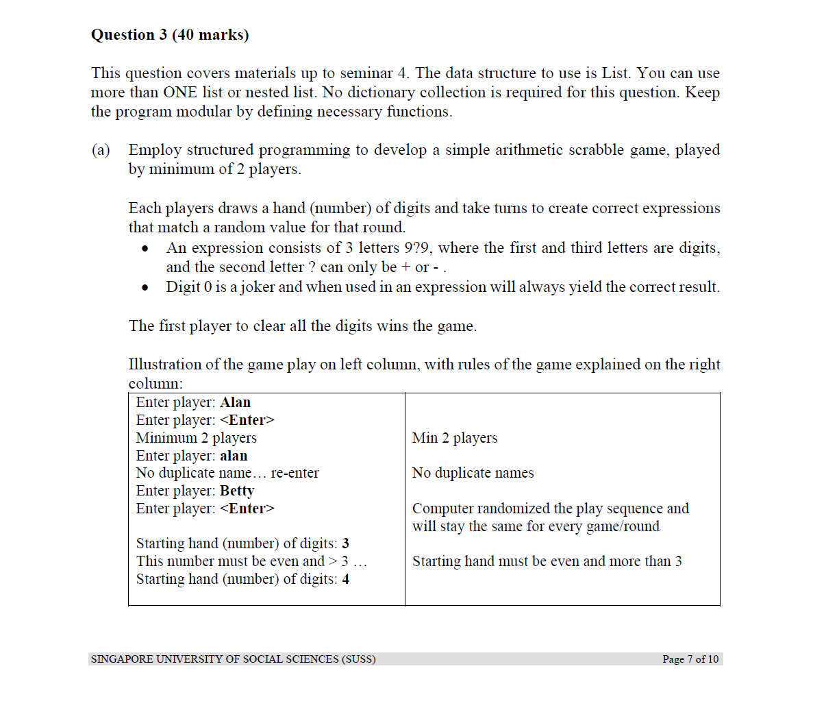 Solved (25 marks) (b) Modify the program in Q3(a), with the | Chegg.com